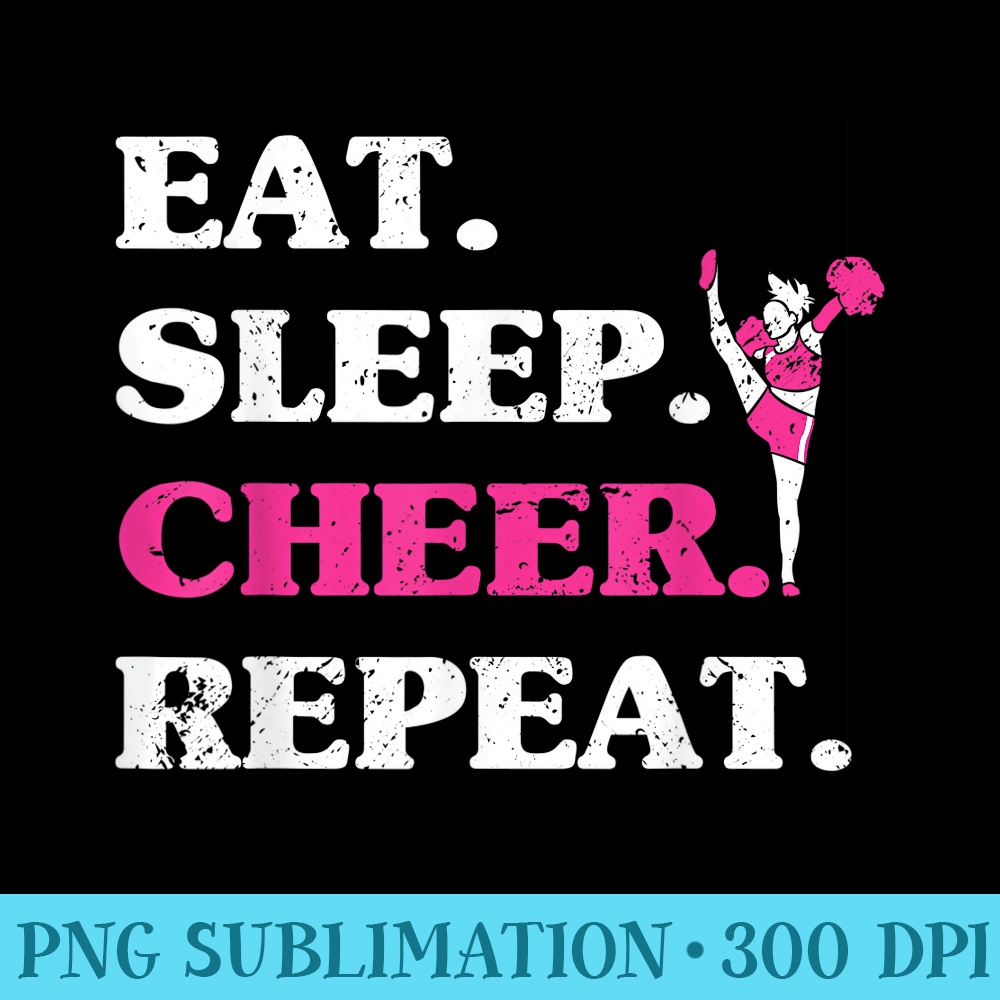Eat Sleep Cheer Repeat Cheerleading Dance Cheerleader Girls | Inspire ...