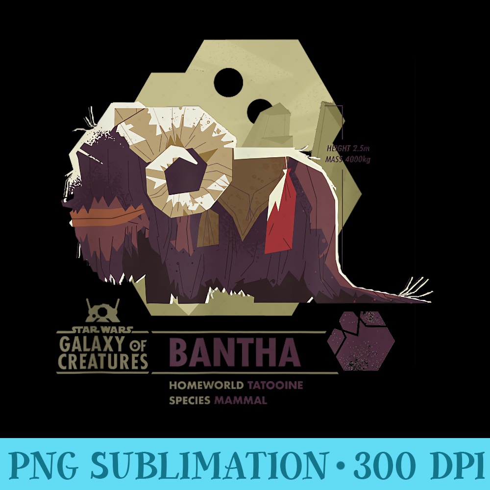 Star Wars Galaxy Of Creatures Bantha Poster - Printable PNG | Inspire ...