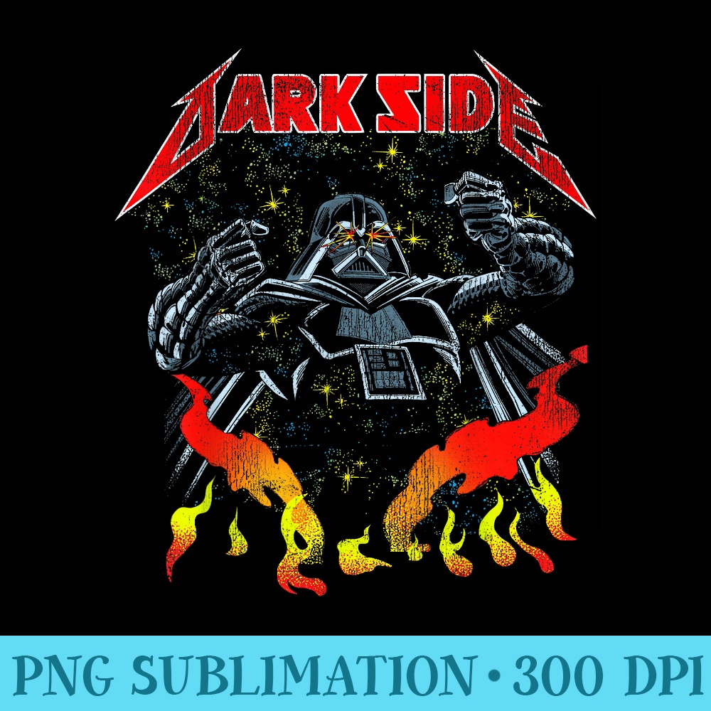 Star Wars Darth Vader Heavy Metal Flames Vintage Disney - Su | Inspire ...