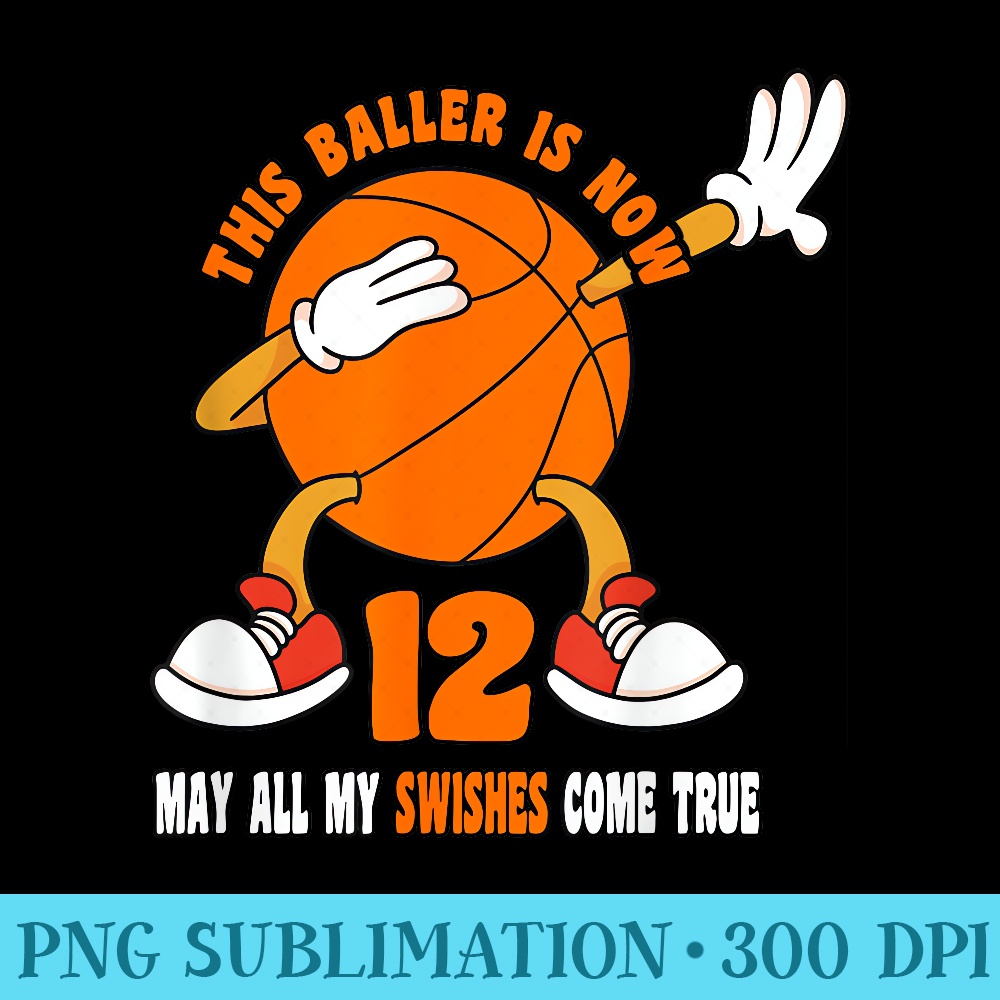 12 Year Old Happy 12th Birthday Basketball 12th Birthday - H | Inspire ...