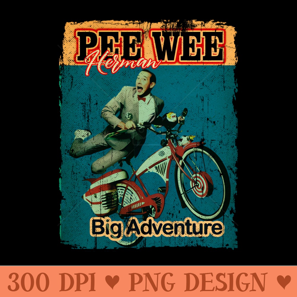 pee wee herman big Art Drawing Vinyage Look - Transparent Sh | Inspire ...