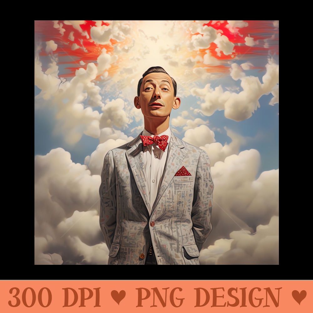 pee wee herman in heaven - PNG Design Download | Inspire Uplift