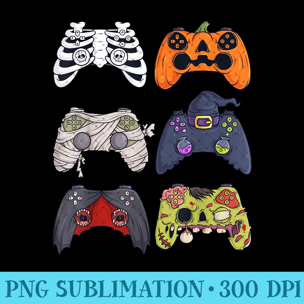 Halloween Skeleton Zombie Gaming Controllers Mummy - PNG Tem - Inspire ...