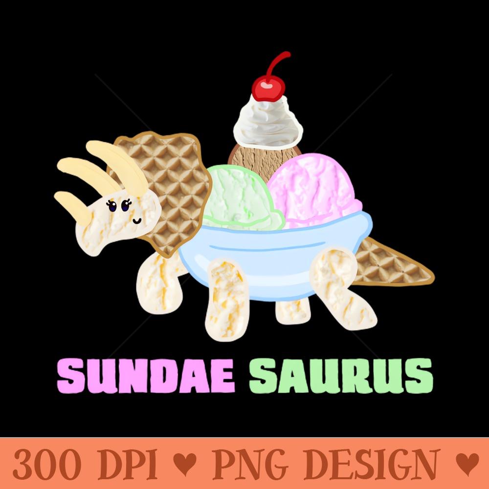Sundae Saurus with text - PNG Clipart Download | Inspire Uplift