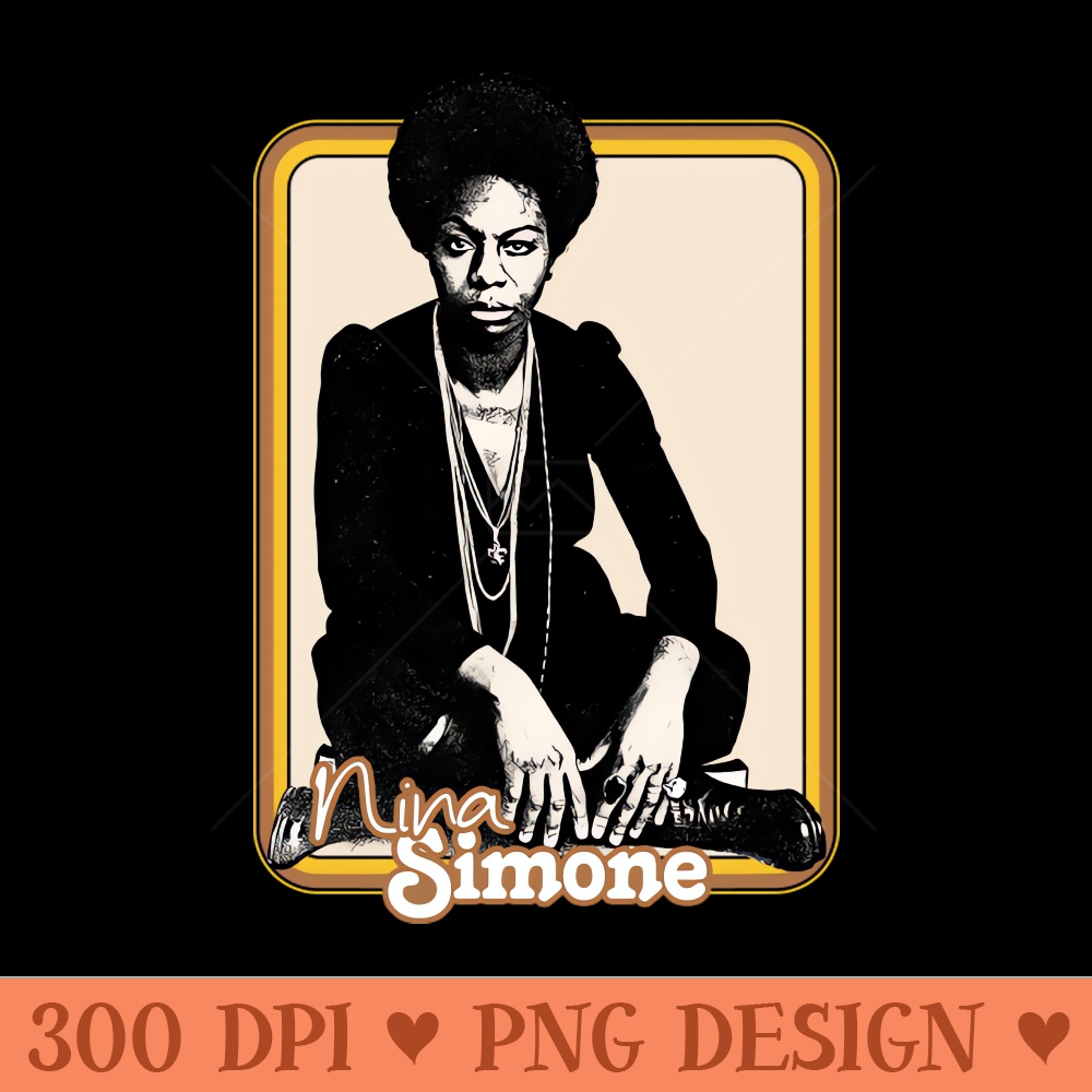 Nina Simone Original Retro Fan Art Design - Trendy PNG Desig | Inspire ...