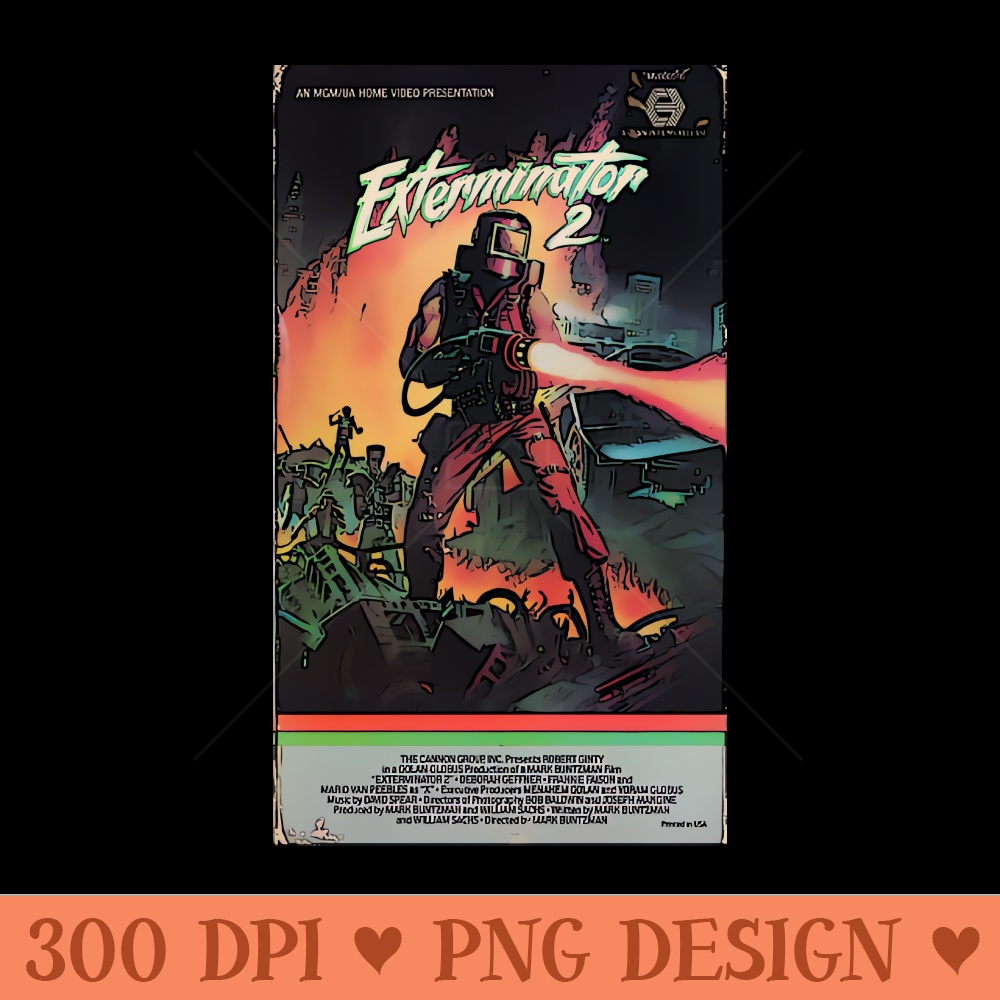 Exterminator 2 VHS cover v2 - Exclusive PNG designs | Inspire Uplift