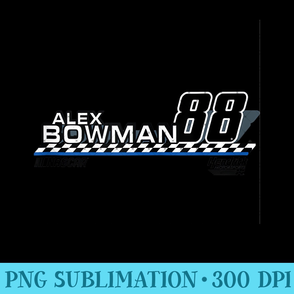 NASCAR - Alex Bowman - Drop Shadow - PNG Prints | Inspire Uplift