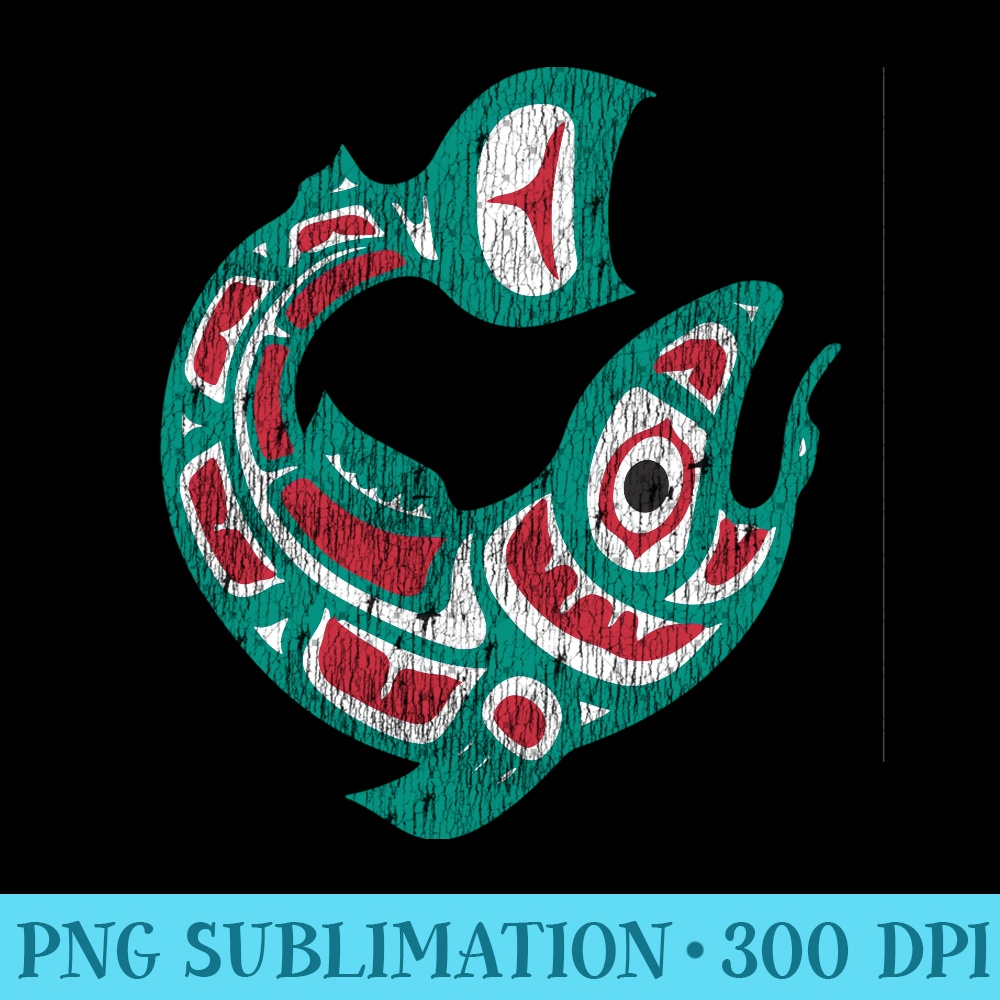 Native American Indian Salmon Fish Totem Pacific Northwest - | Inspire ...
