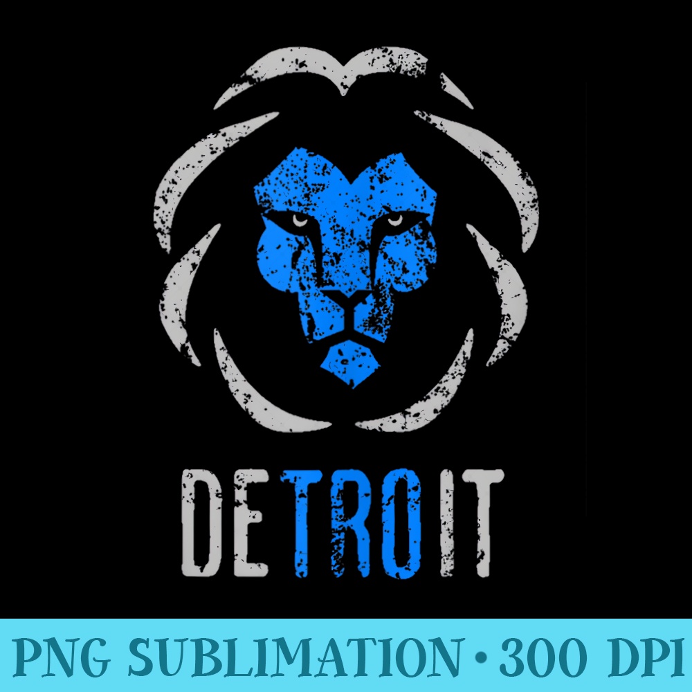 Detroit 313 Lion - Printable PNG Images | Inspire Uplift