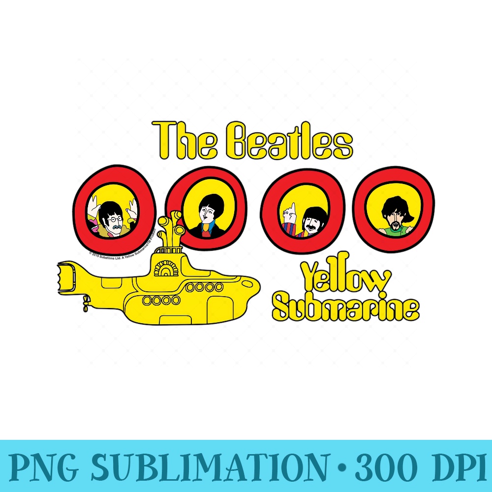 The Beatles - Yellow Submarine Window - High Resolution PNG | Inspire ...