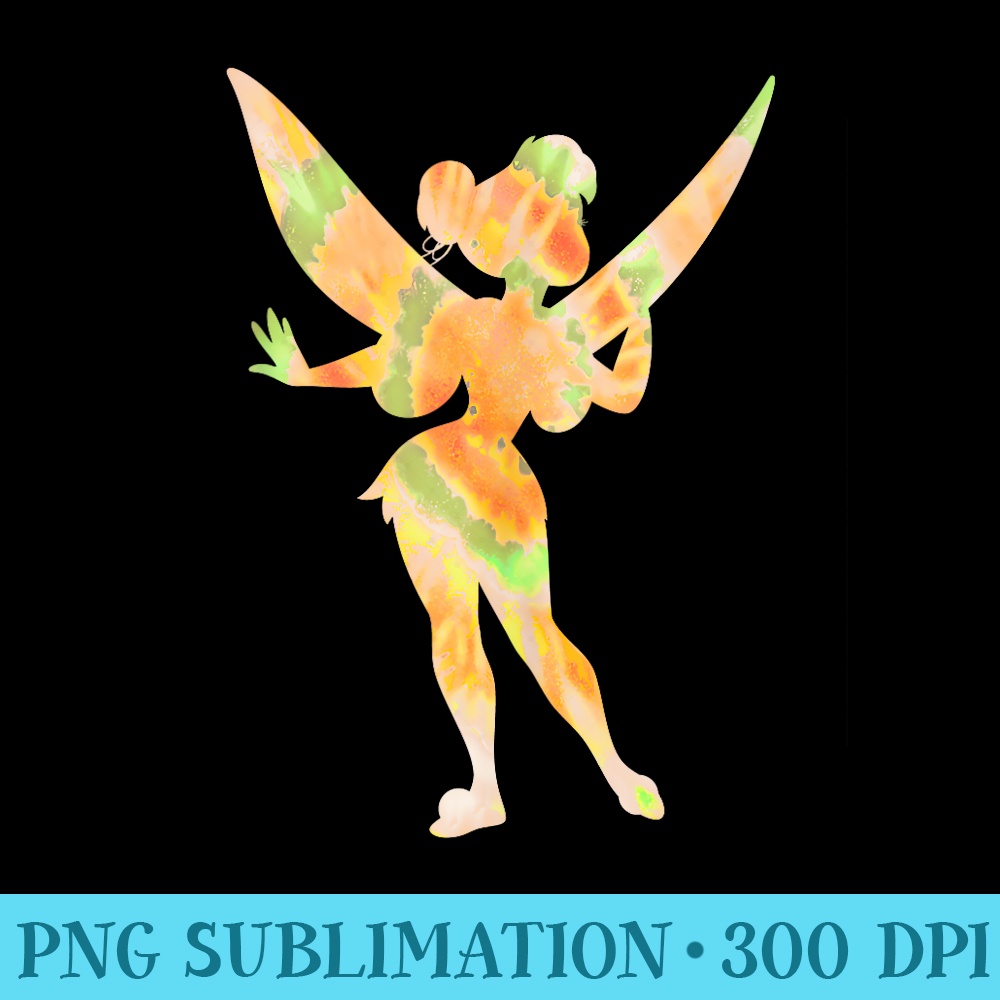 Disney Peter Pan Tinker Bell Pose 90s Tie Dye - High Quality | Inspire ...