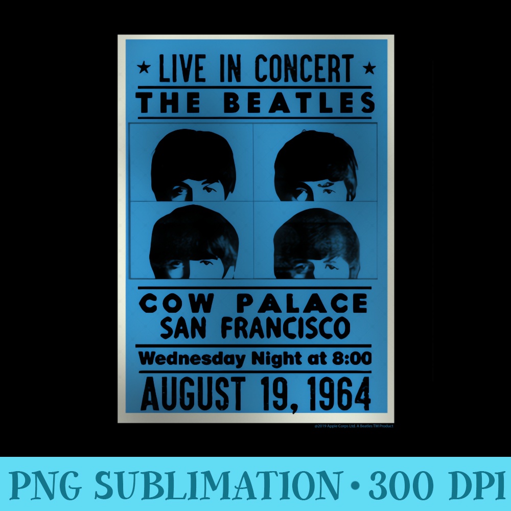 The Beatles - Cow Palace SF - Modern PNG designs | Inspire Uplift