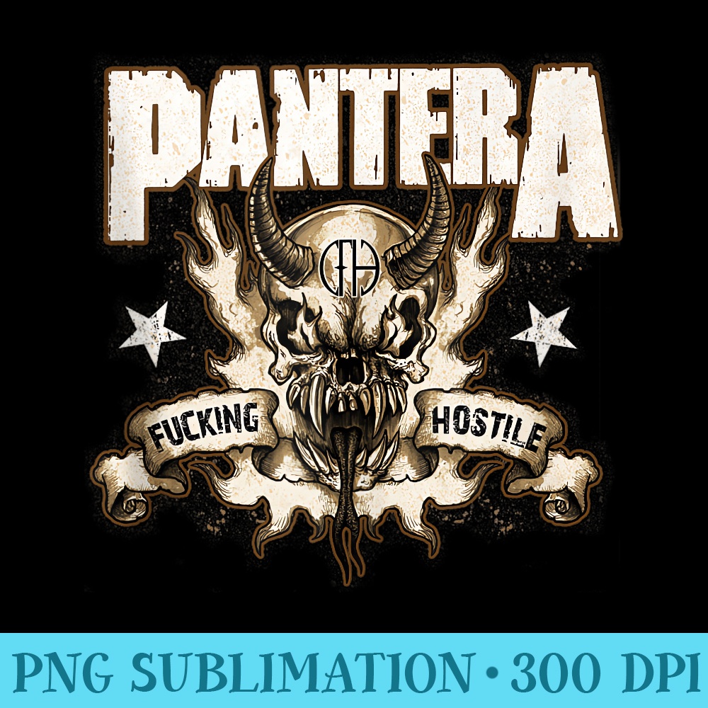 Pantera Official Hostile Skull - Exclusive PNG designs - Inspire Uplift
