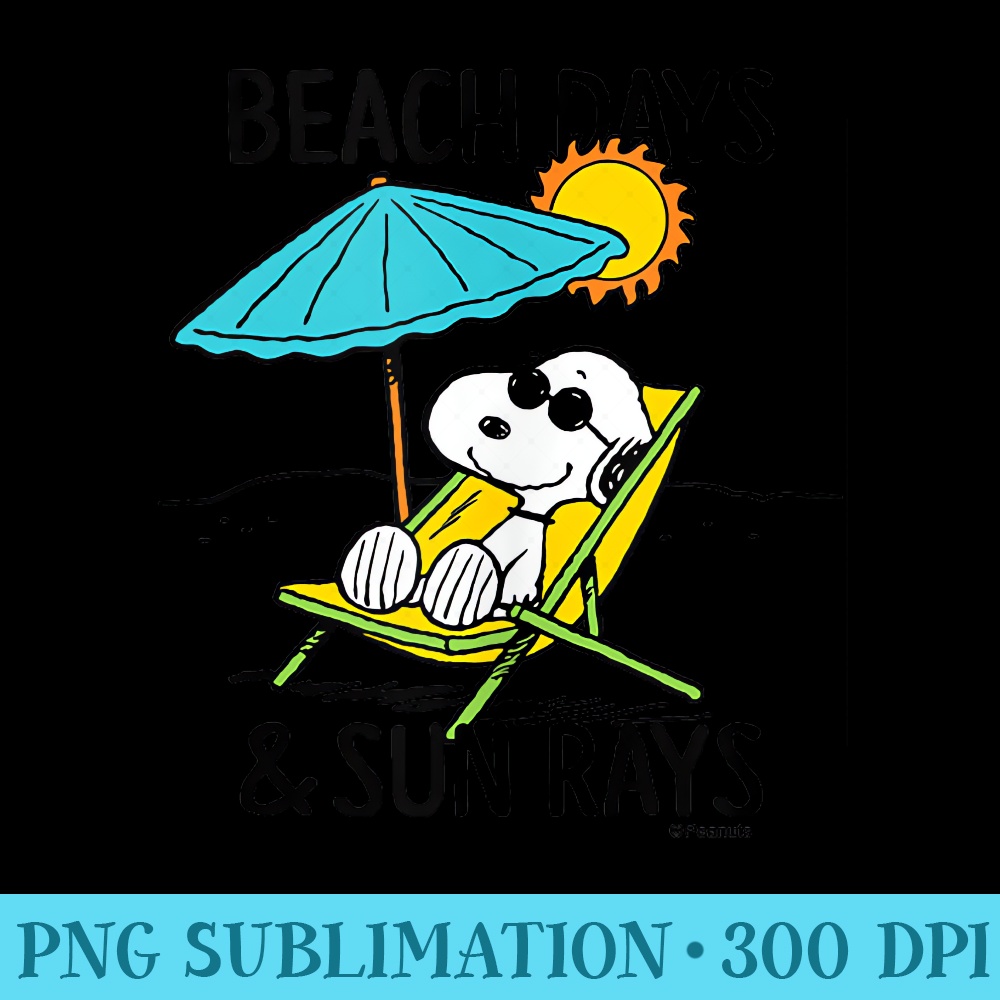 Peanuts - Snoopy Beach Days Sun Rays - PNG Clipart | Inspire Uplift