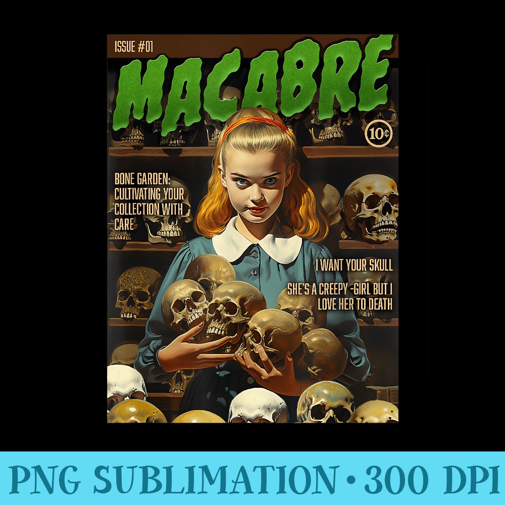 Skull Collector 1950s Horror Comic Cover - Unique Sublimatio | Inspire ...