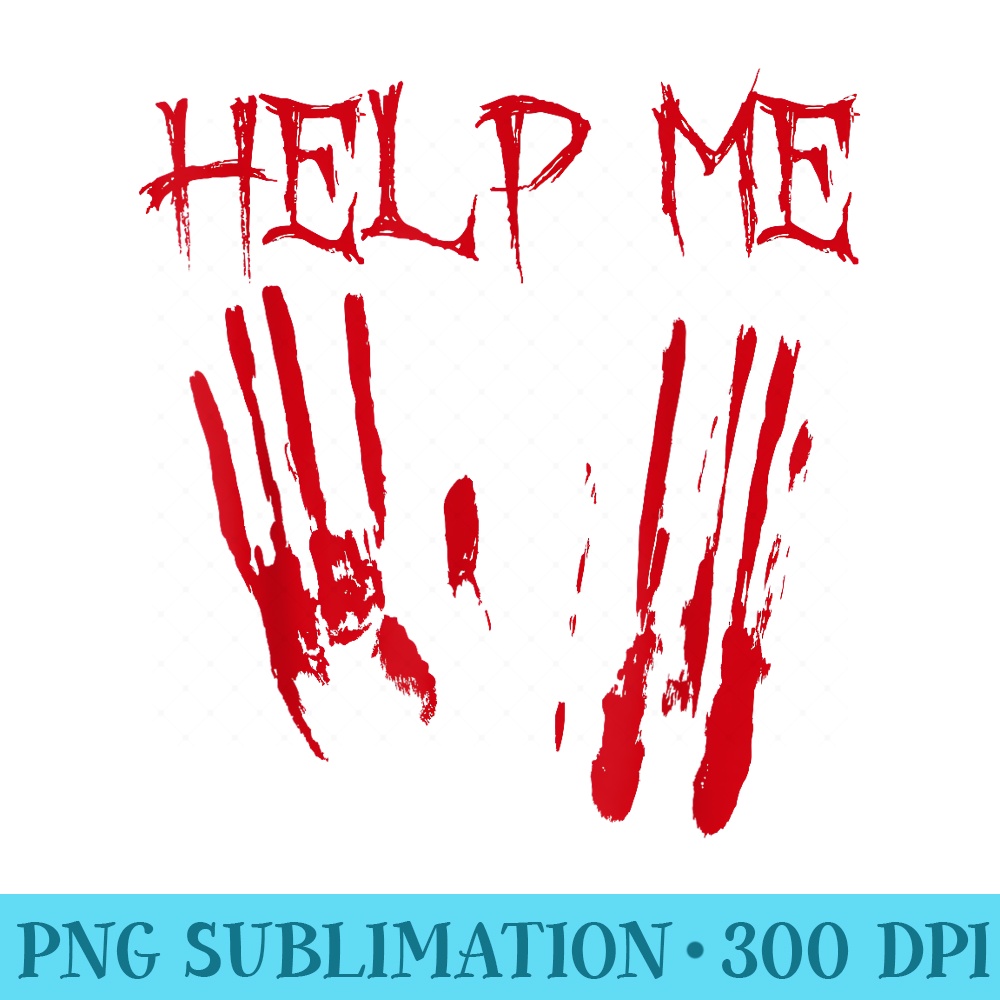 Help Me Halloween Bloody Creepy Vintage Horror Movie - Print | Inspire ...