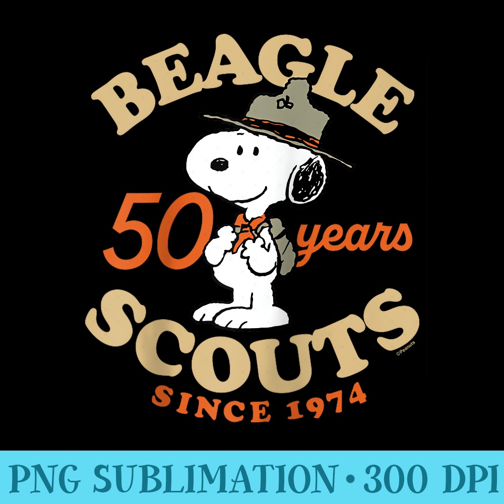 Peanuts - Snoopy Beagle Scouts 50 Year Badge Raglan Baseball | Inspire ...