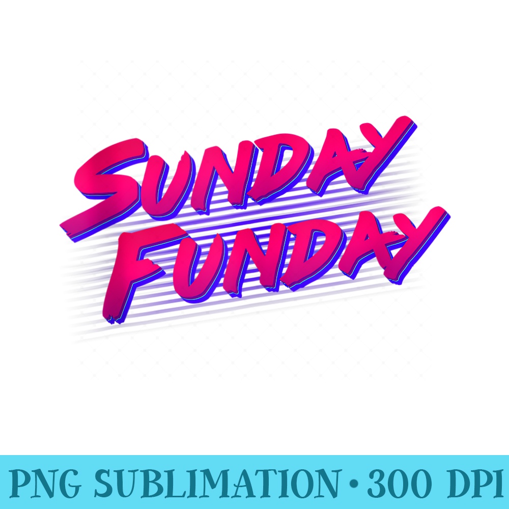 Retro Sunday Funday - PNG Download Transparent Background | Inspire Uplift
