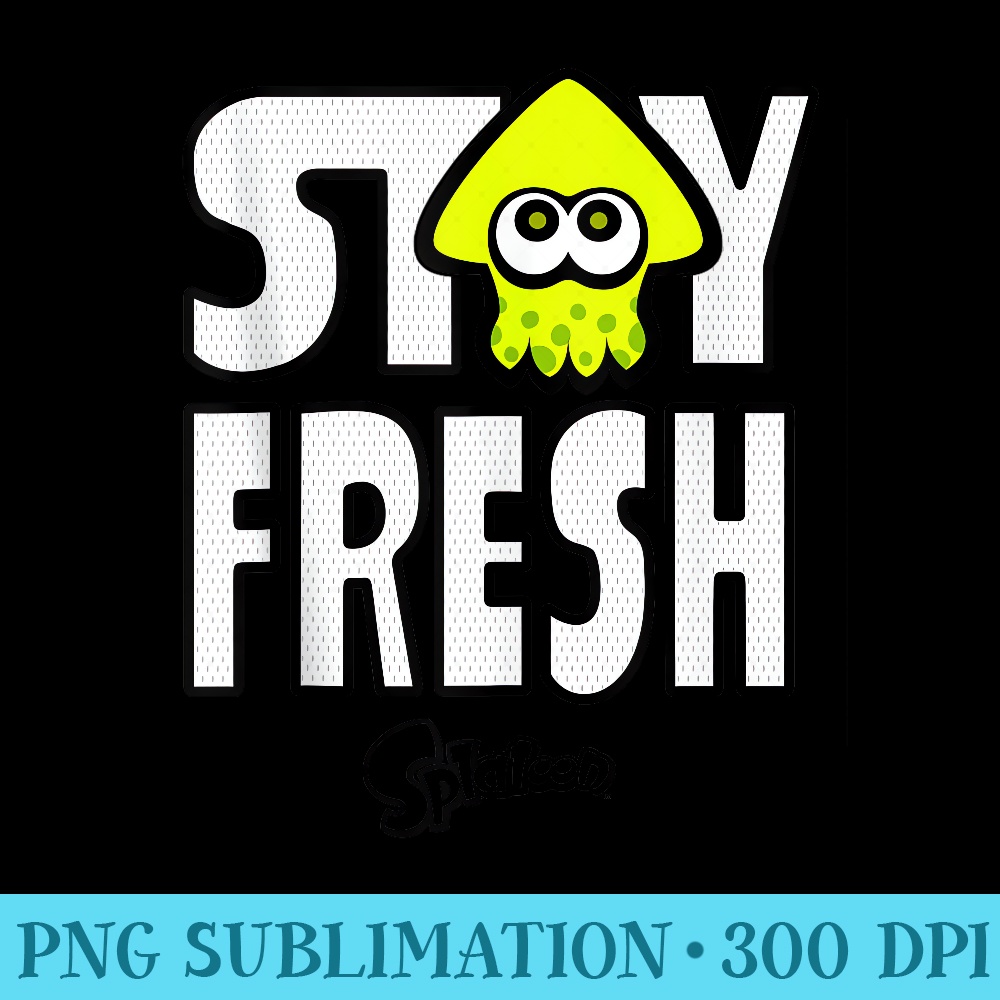 Nintendo Splatoon Neon Stay Fresh - PNG Download Button - Inspire Uplift