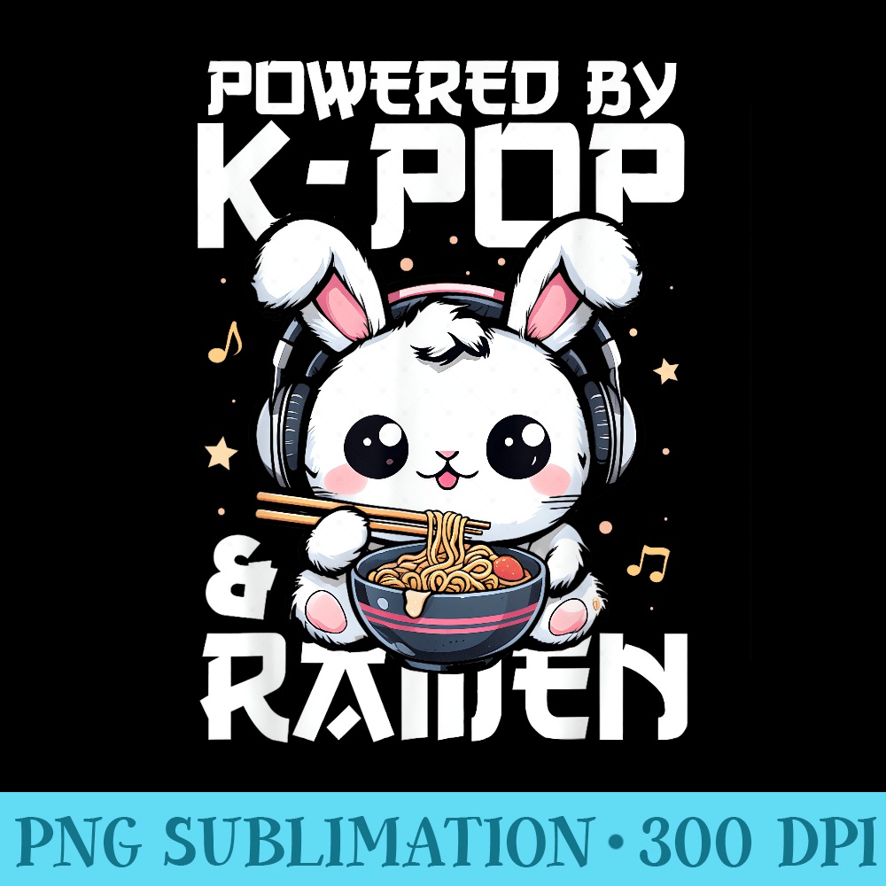 Kawaii Powered By KPop And Ramen Cute Kpop Rabbit Music - PN | Inspire ...