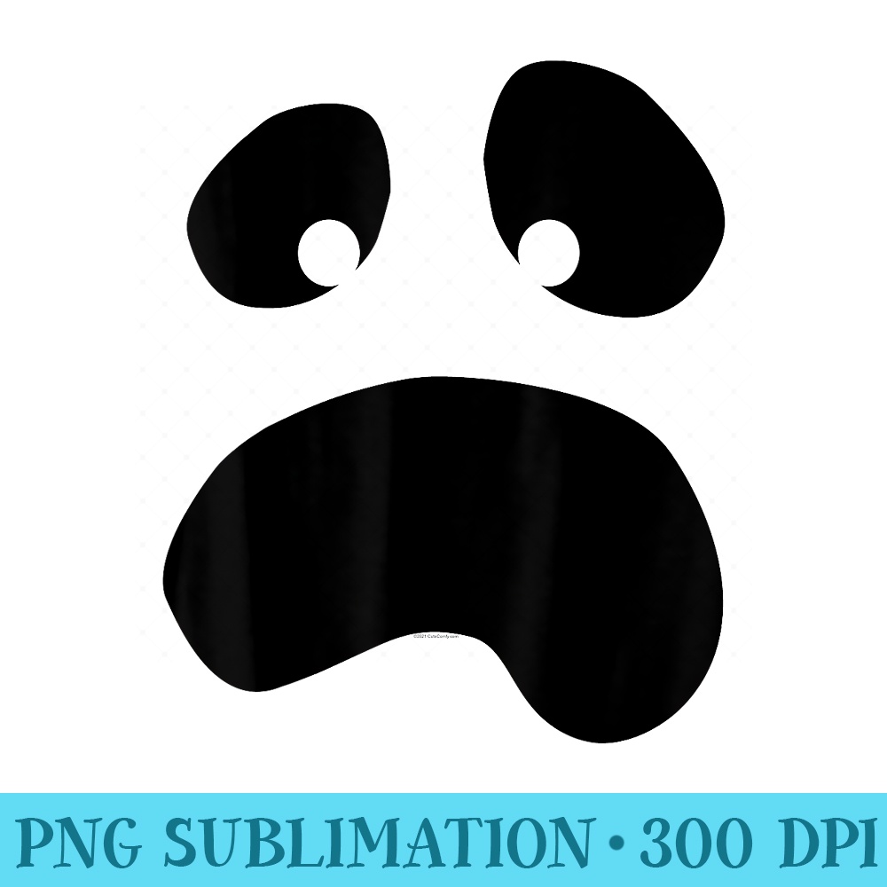 Silly Face Ghost Halloween Lazy - Printable PNG Images | Inspire Uplift
