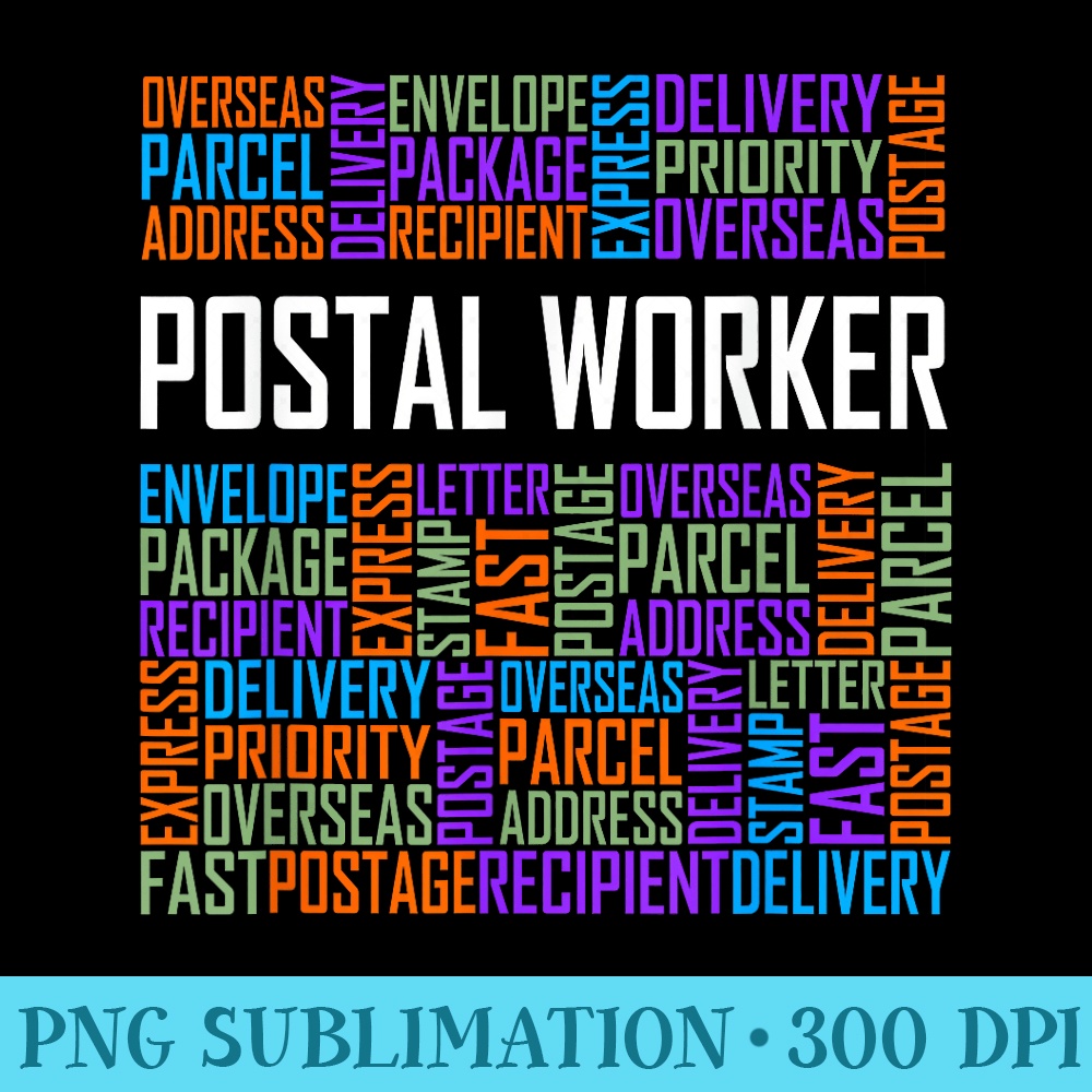 Postal Worker Words Mailman Postman - PNG Graphics Download | Inspire ...