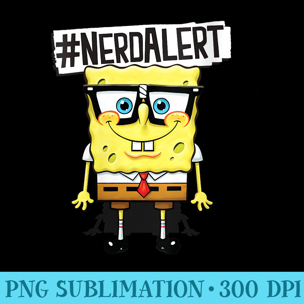 Spongebob Squarepants NerdAlert - Transparent PNG Download | Inspire Uplift