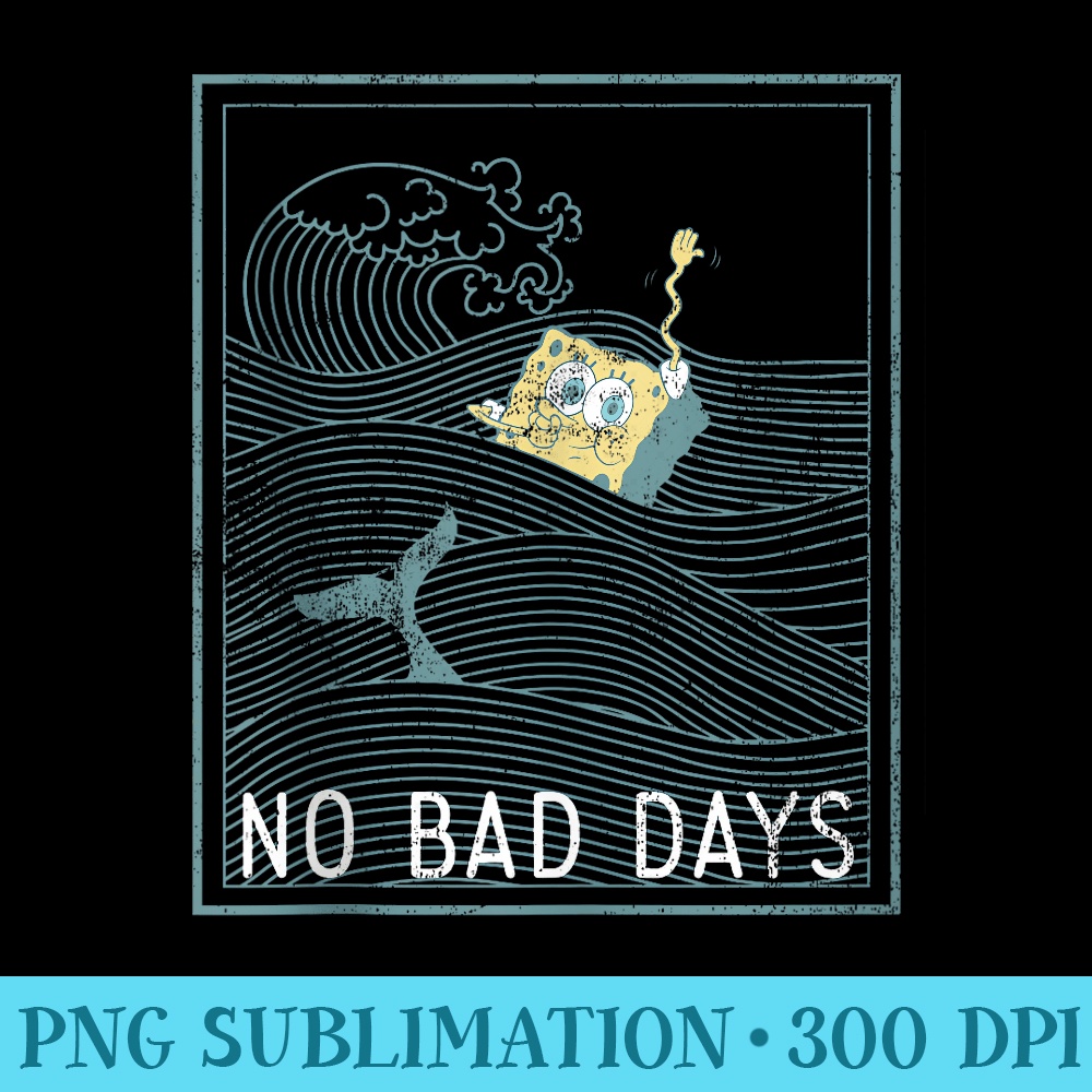 SpongeBob SquarePants No Bad Days Line Art - PNG Graphics Do | Inspire ...