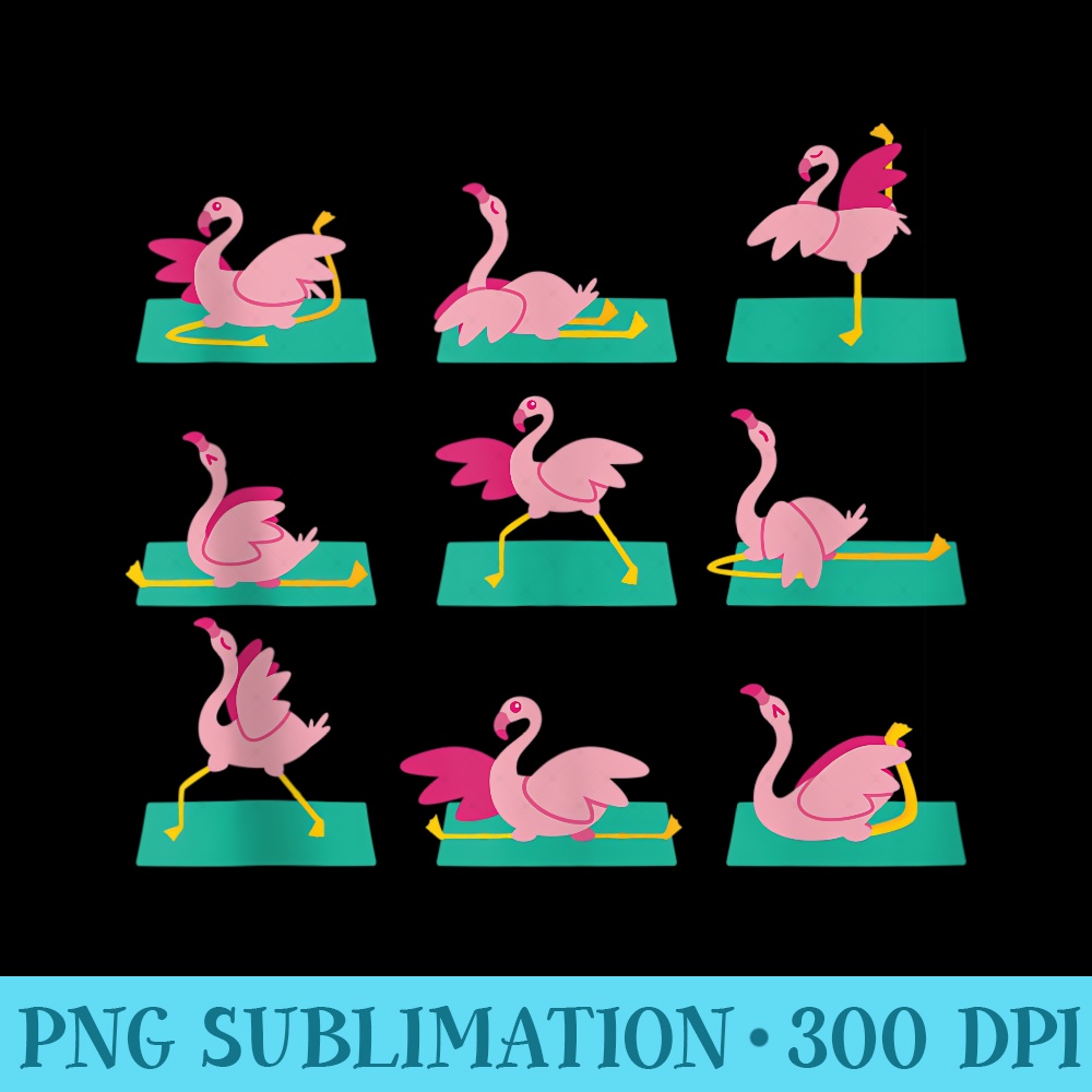 Flamingo Yoga Poses Meditation Workout Exercise Mom - PNG Do | Inspire ...