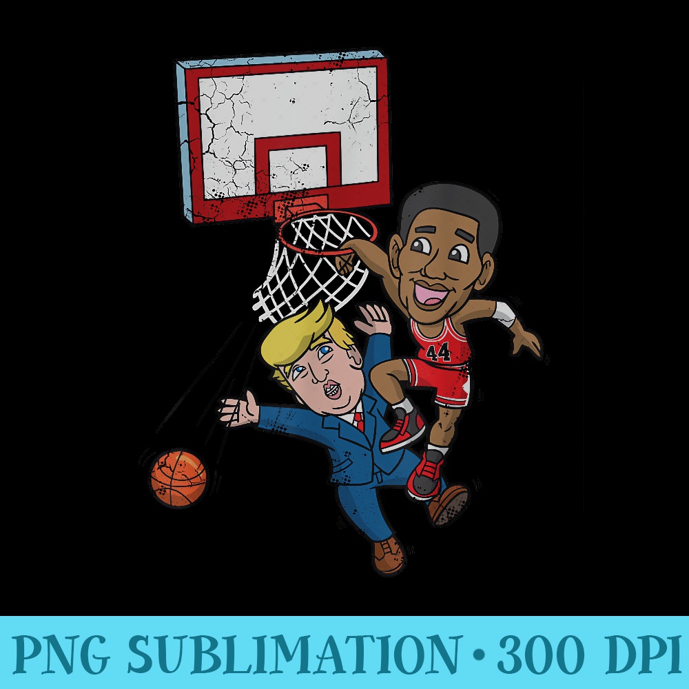 Barack Obama Dunking On Donald Anti Trump Basketball - Shirt | Inspire ...