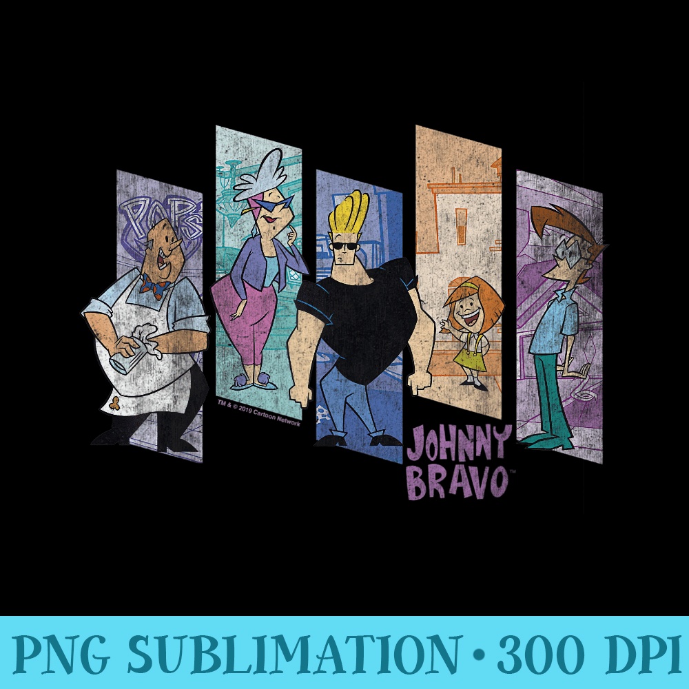 CN Johnny Bravo Character Panels - Sublimation artwork PNG d | Inspire ...