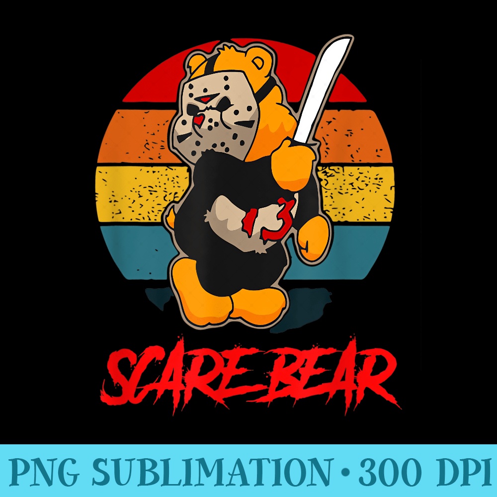Scare Bear Horror Bear With Knife Spooky Halloween - PNG Dow | Inspire ...