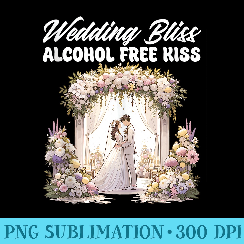 Wedding Bliss Alcohol Free Kiss Bridal Party Groom Bride - P | Inspire ...
