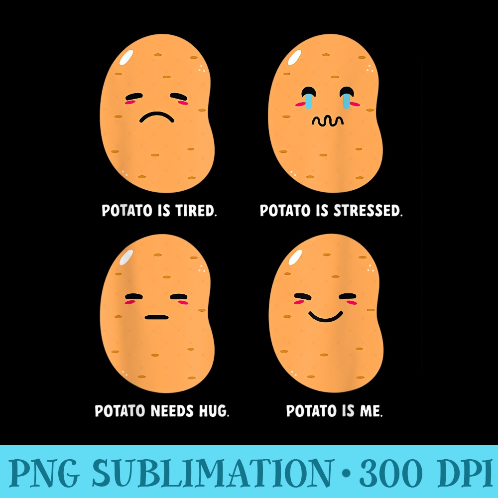 Emotional Potato Cute Potato Potato Spud - Mug Sublimation P | Inspire ...