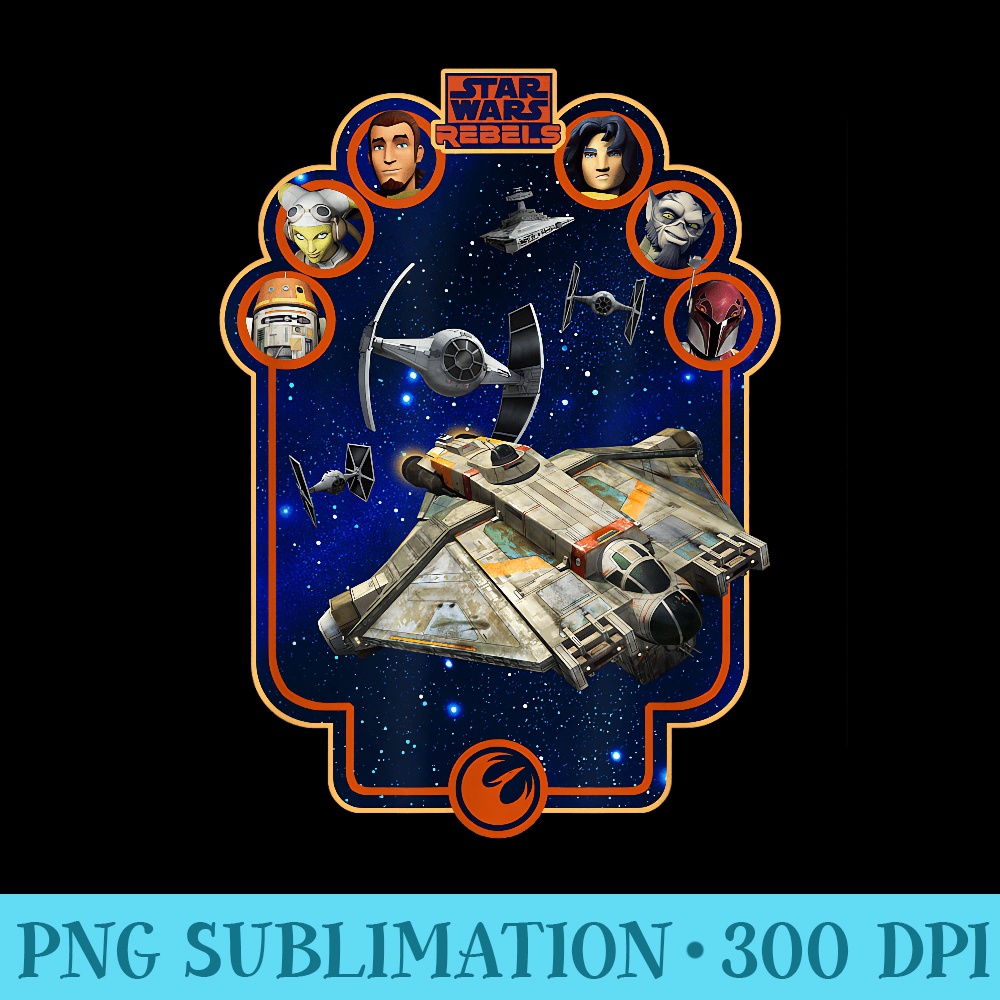 Star Wars Rebels TIE Fighters Chasing Ghost Ship Poster - Pr | Inspire ...