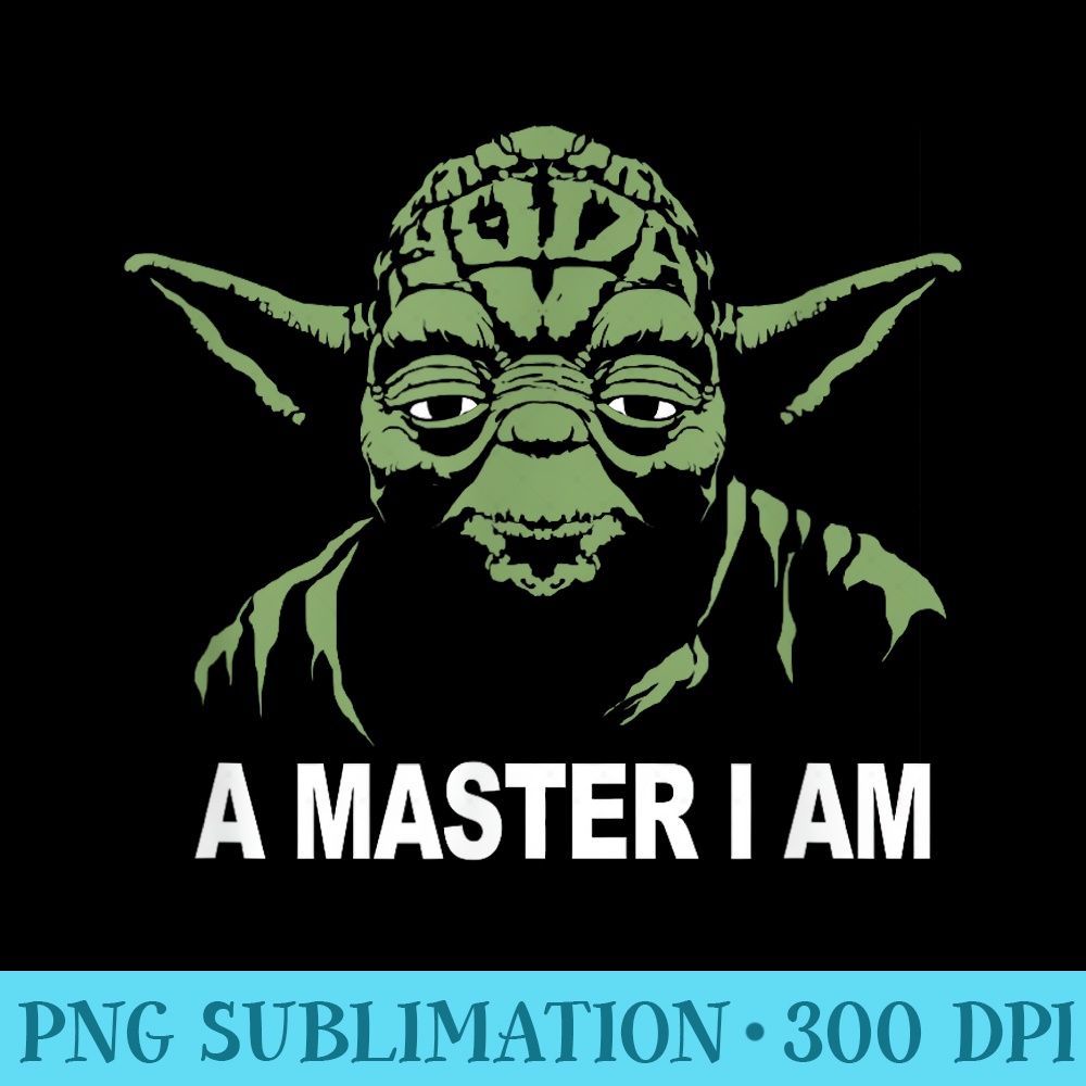 Star Wars Classic Yoda A Master I Am Vintage Jedi Icon - PNG | Inspire ...