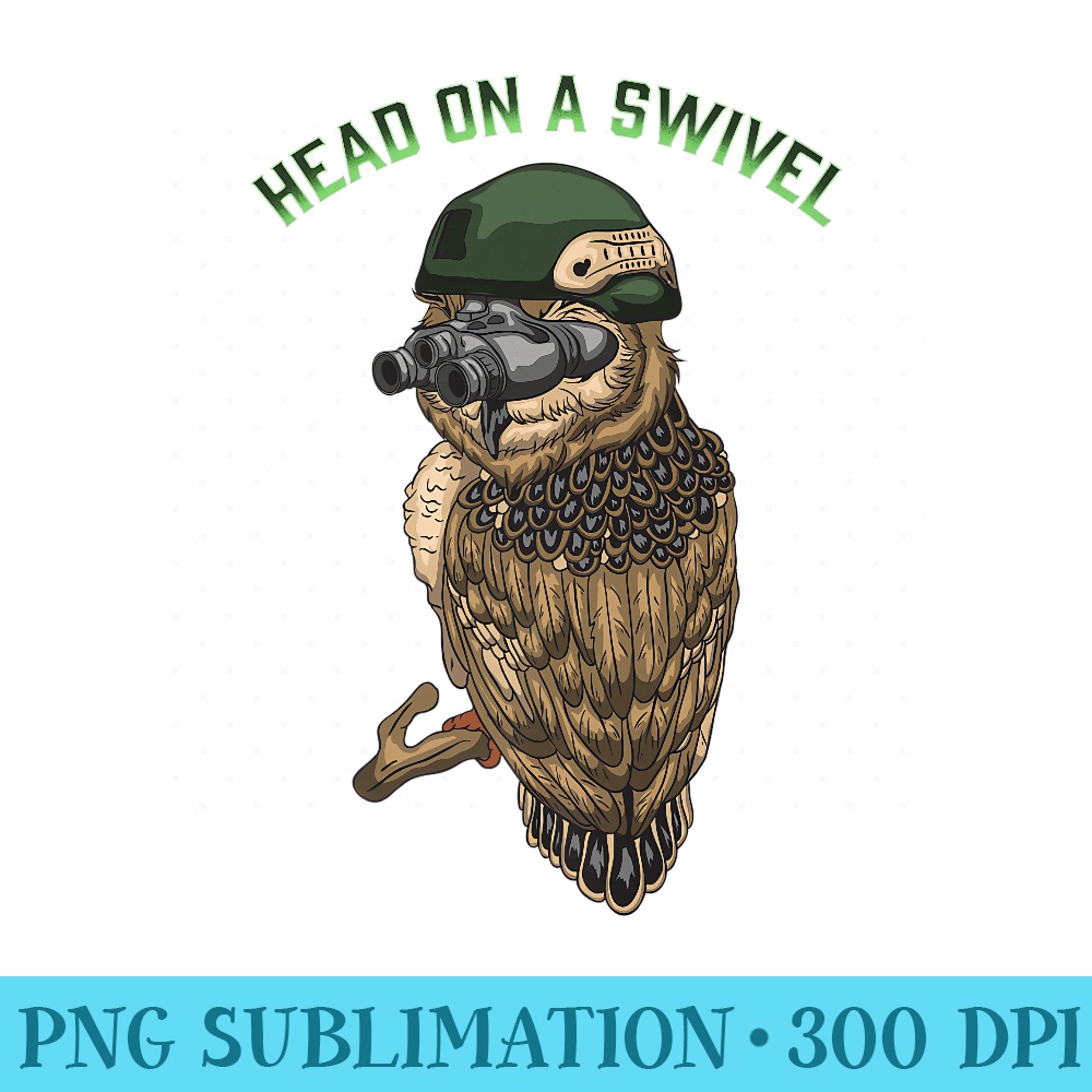 Military Owl T Head On A Swivel Tactical - PNG Clipart Downl | Inspire ...