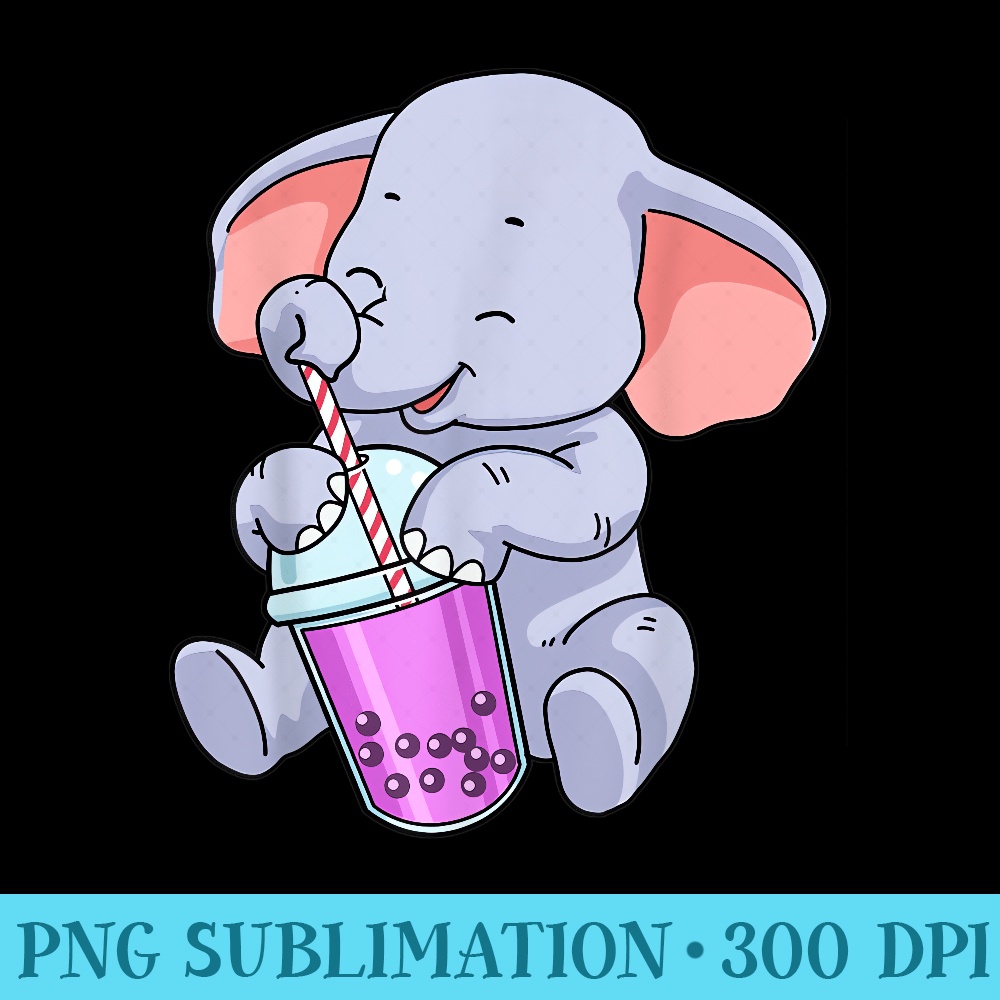 Boba Tea For Women Elephant Anime Kawaii Funny Elephant - Do | Inspire ...