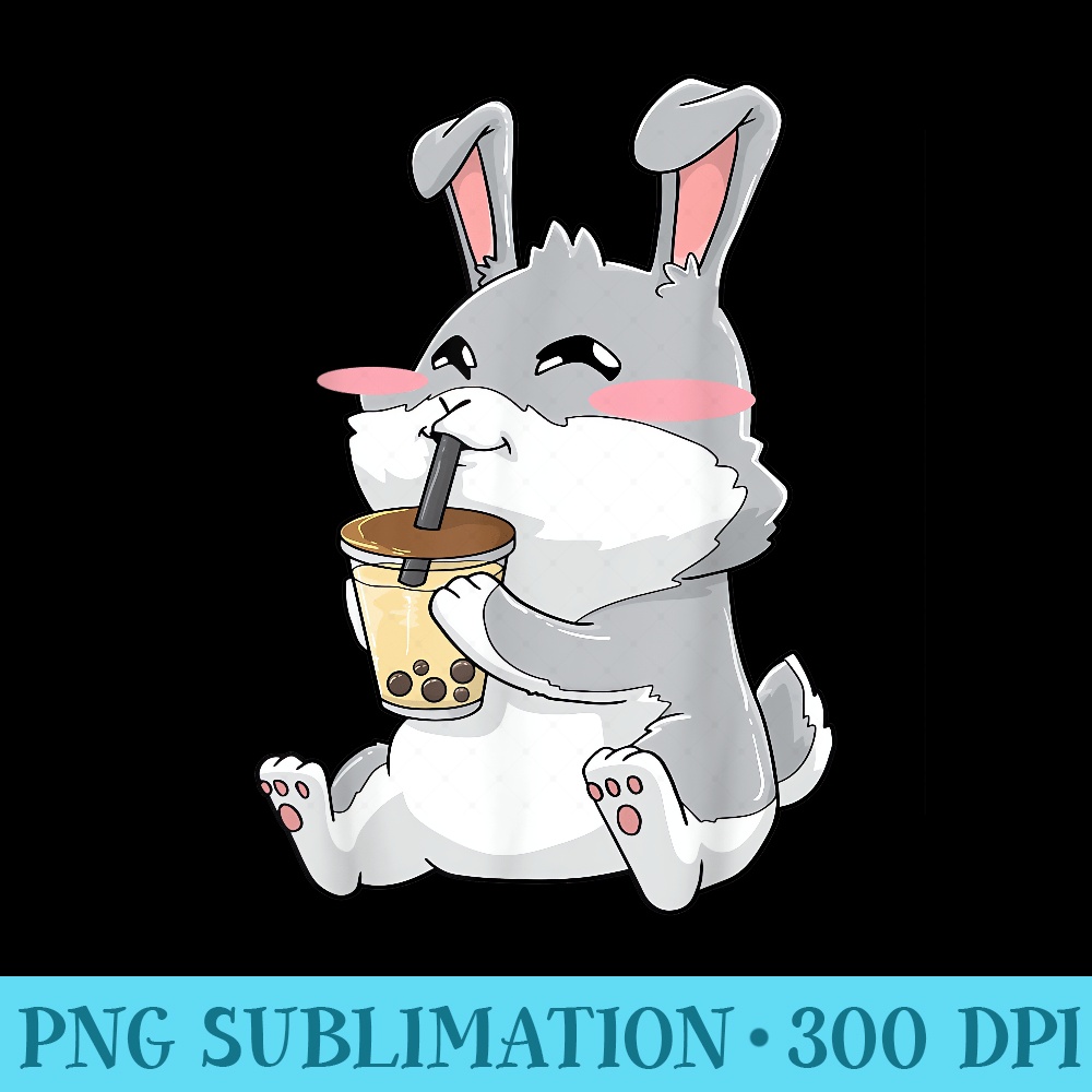 Bunny Rabbit Boba Bubble Tea Anime Kawaii Cute - PNG Clipart | Inspire ...