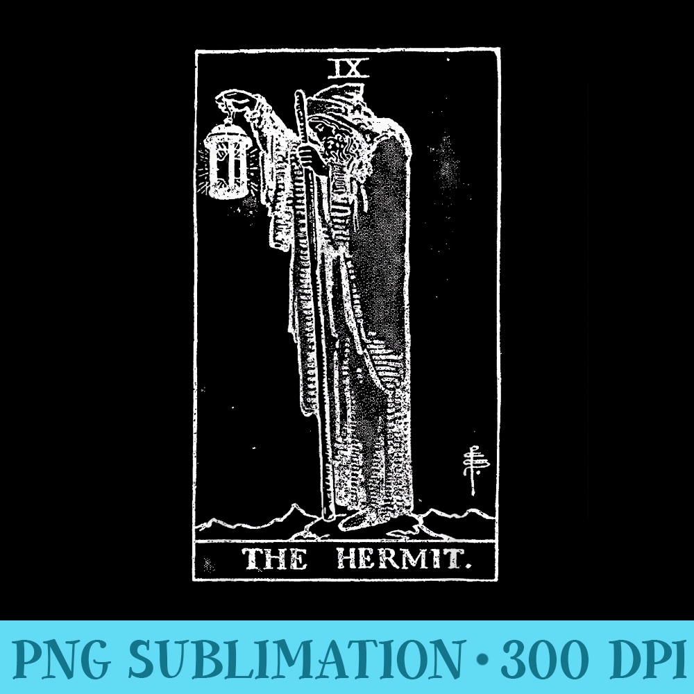 The Hermit Tarot Card - Digital PNG Downloads | Inspire Uplift