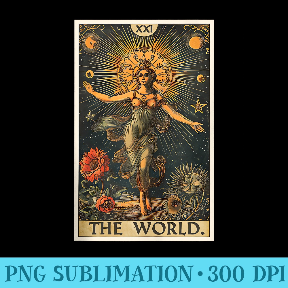 Tarot Cards Tarot Card 21 The World - Printable PNG Graphics | Inspire ...