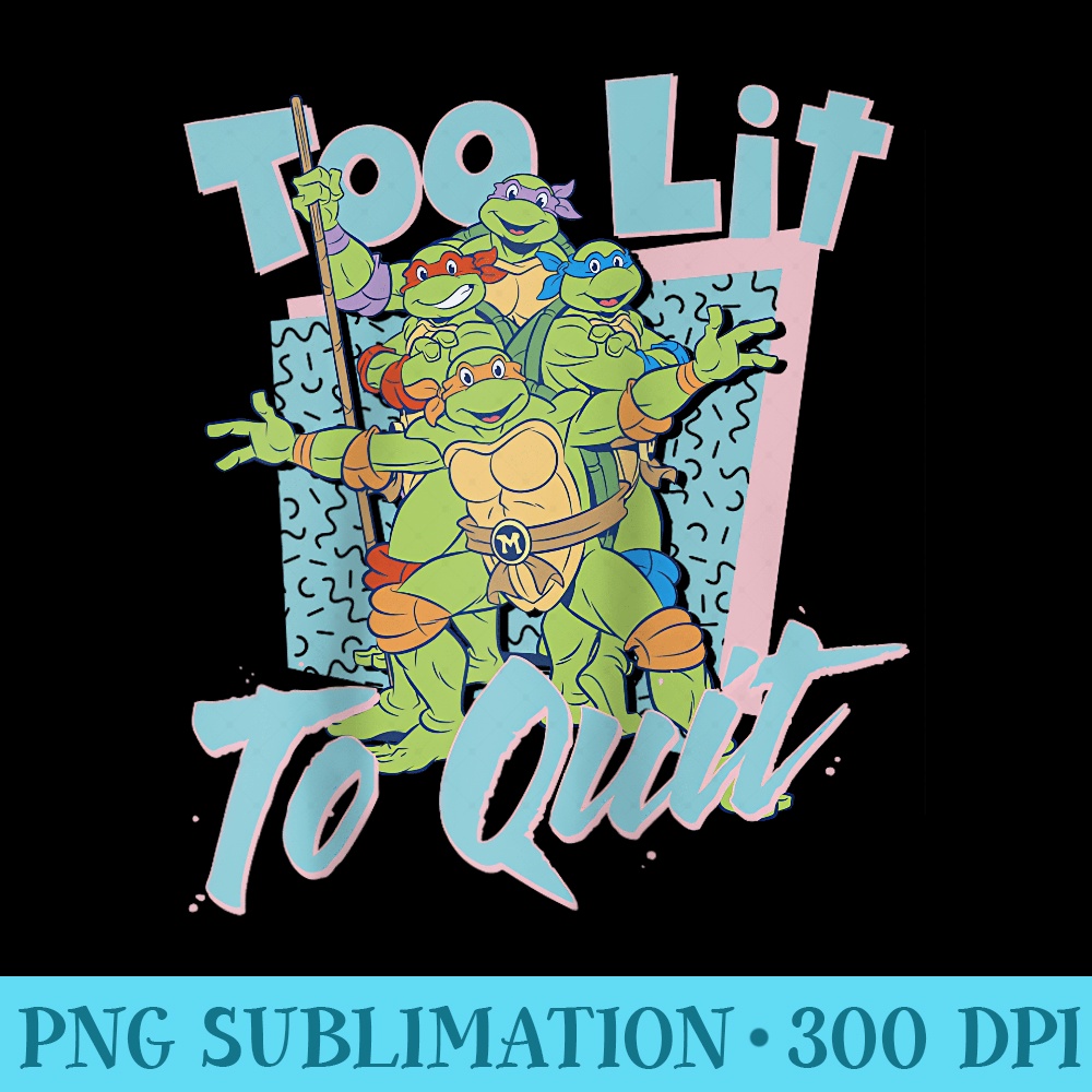 Nickelodeon nage Mutant Ninja Turtles Too Lit To Quit Raglan | Inspire ...