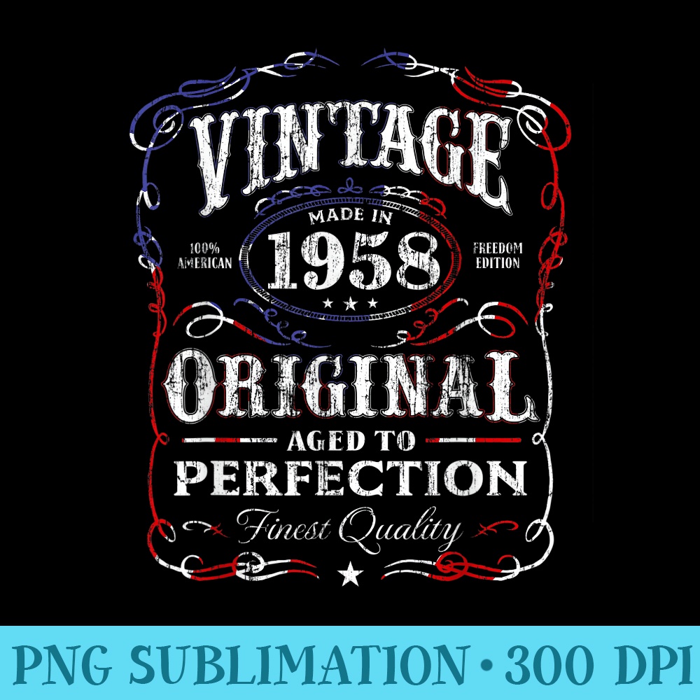 Vintage Made In 1958 T 60th Birthday - PNG Download High Qua | Inspire ...
