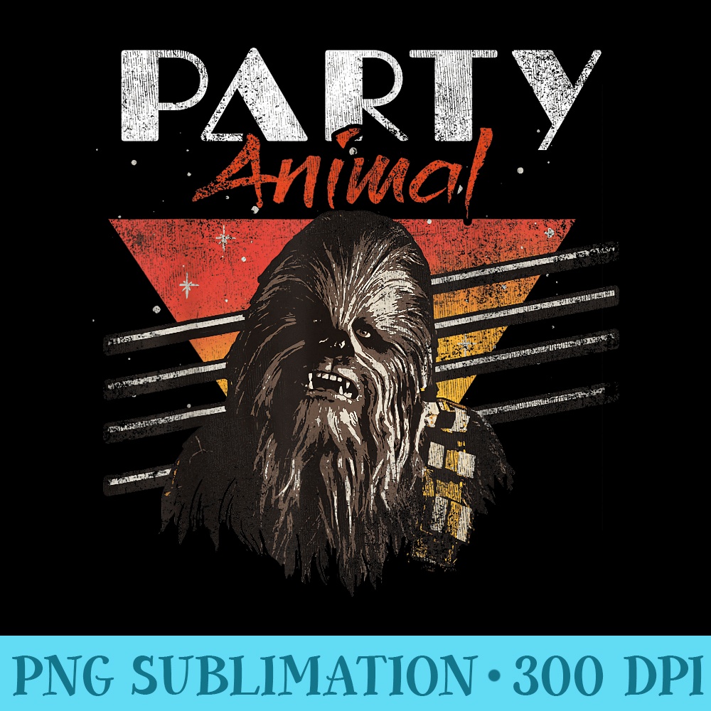 Star Wars Chewbacca Party Animal Vintage Graphic T - Shirt M | Inspire ...