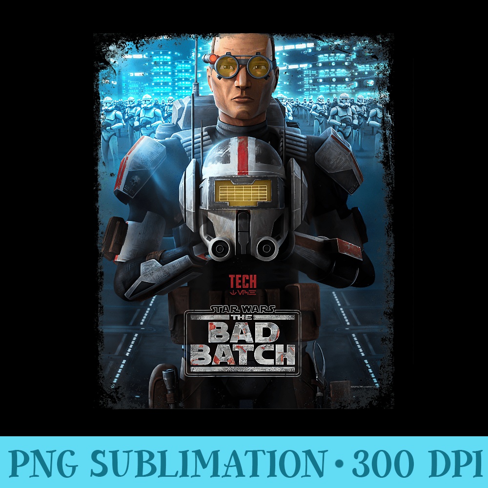 Star Wars The Bad Batch Tech Character Poster - Download PNG | Inspire ...