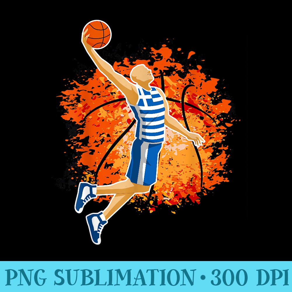Greece Basketball Fans Jersey Greek National Flag Slam Dunk | Inspire ...