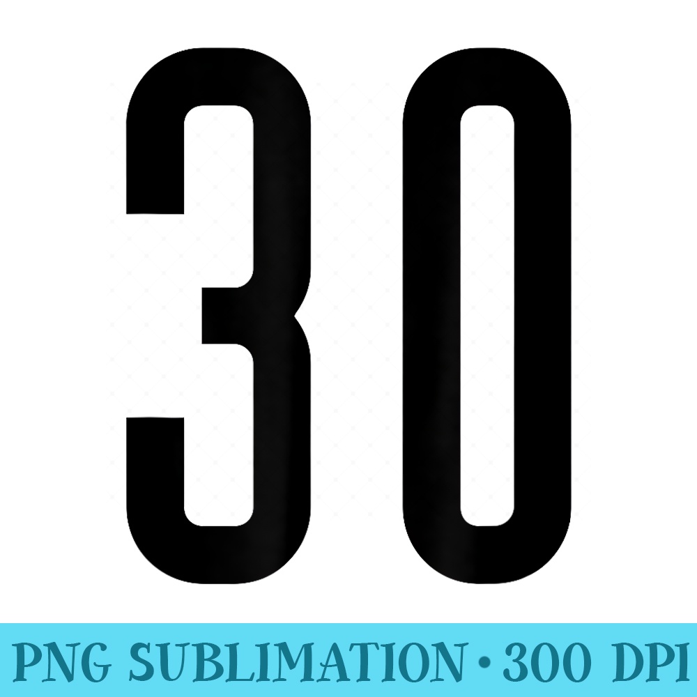 All Sports Fan Favorite Number 30 Jersey - PNG Graphics Down | Inspire ...