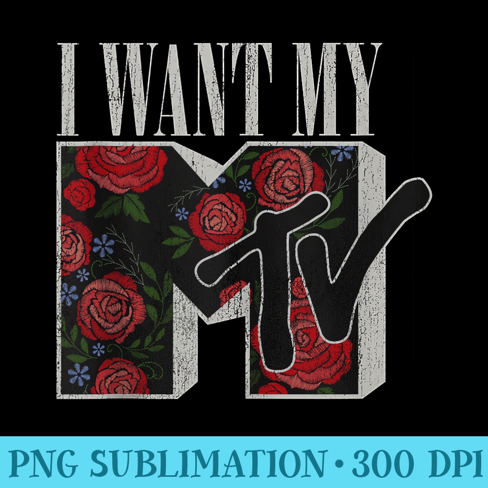 MTV I Want My MTV Floral Box - High resolution PNG download | Inspire ...