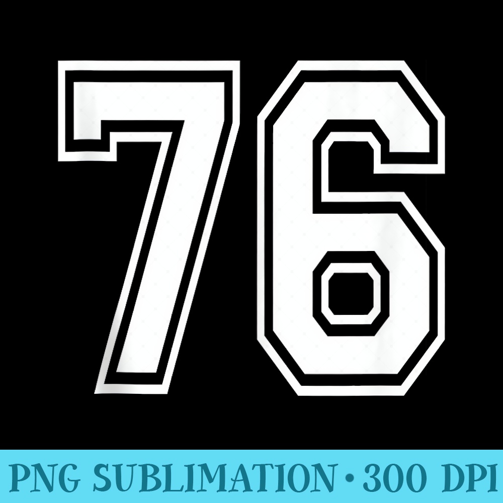 76 Numbered College Sports Team white front back - PNG Downl | Inspire ...