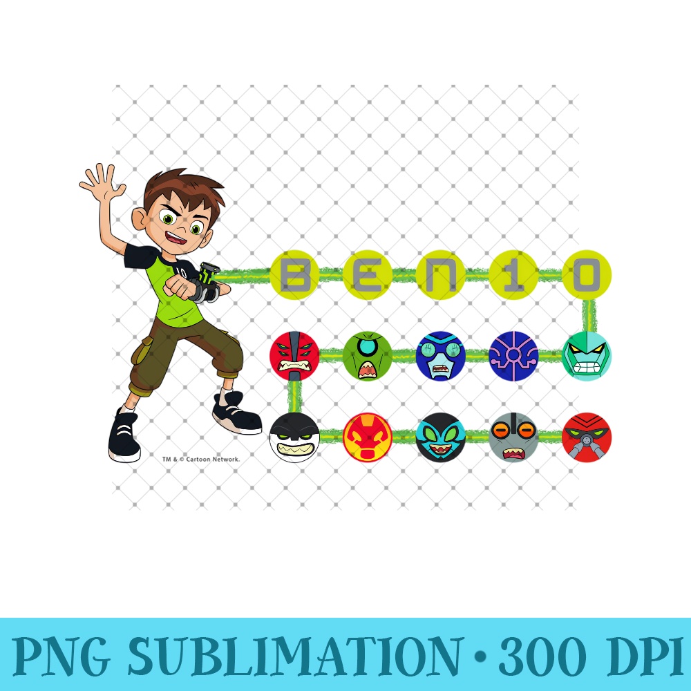 CN Ben 10 Omnitrix Alien Icons - PNG Prints - Spice Up Your | Inspire ...
